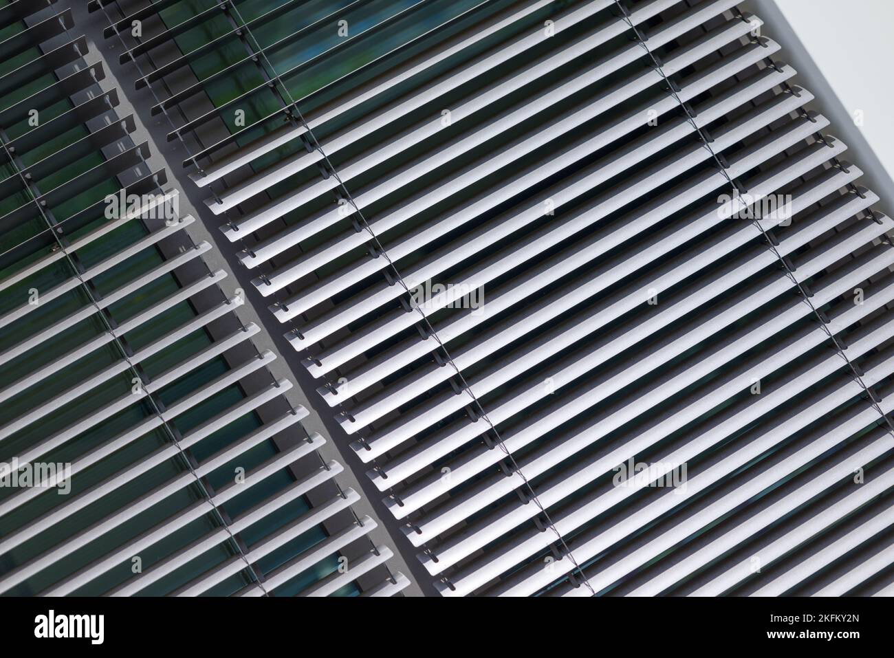 Background texture and pattern of diagonal white shutters on a louvre ...
