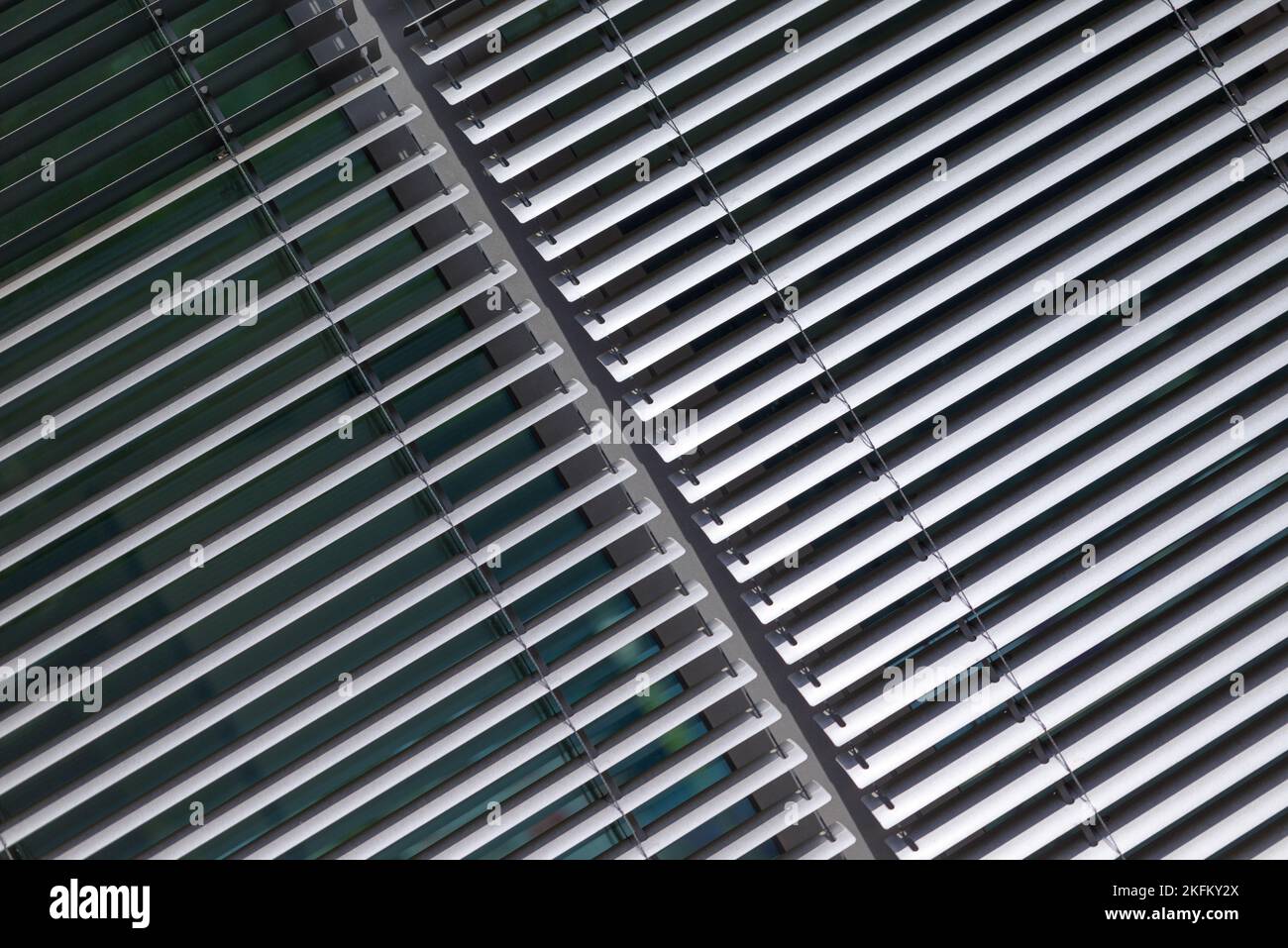Background texture and pattern of diagonal white shutters on a louvre ...
