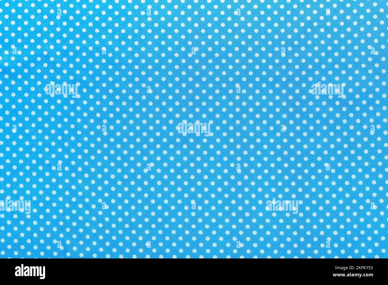 Blue polka-dot cotton table cloth Stock Photo - Alamy