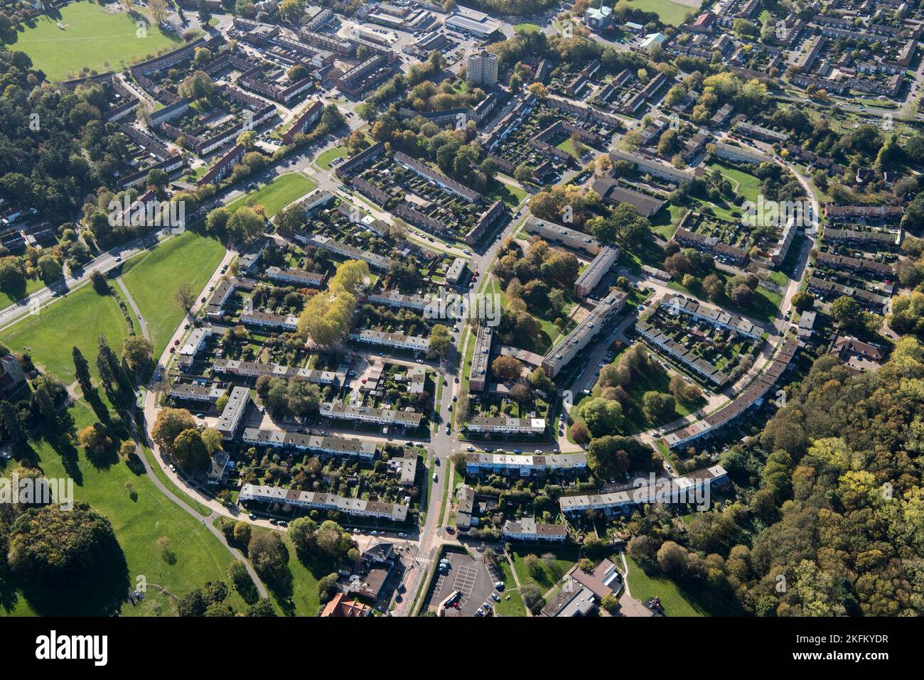 Harlow new town aerial hi-res stock photography and images - Alamy