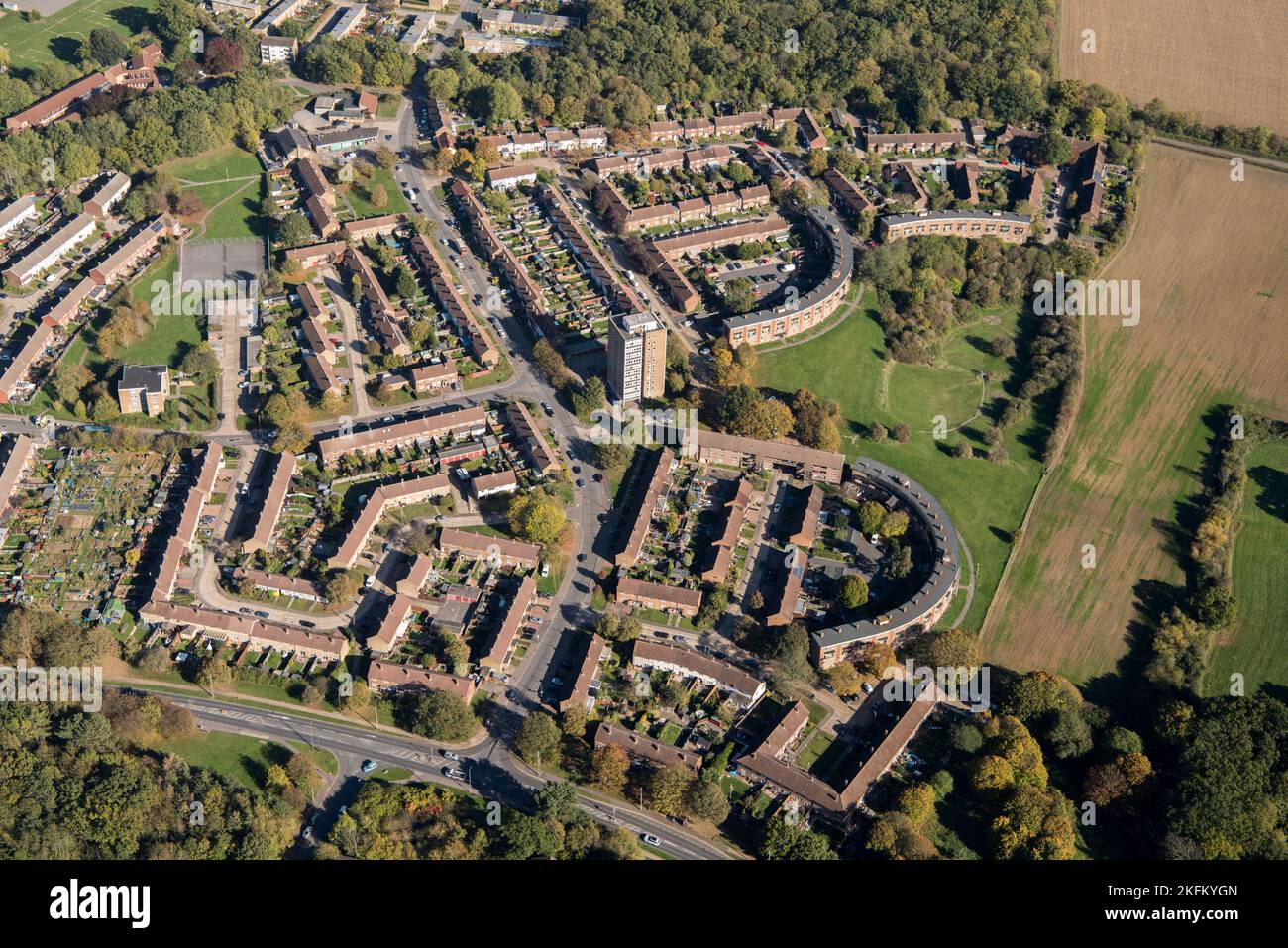 Mark Hall South housing estate, Harlow, Essex, 2018 Stock Photo - Alamy