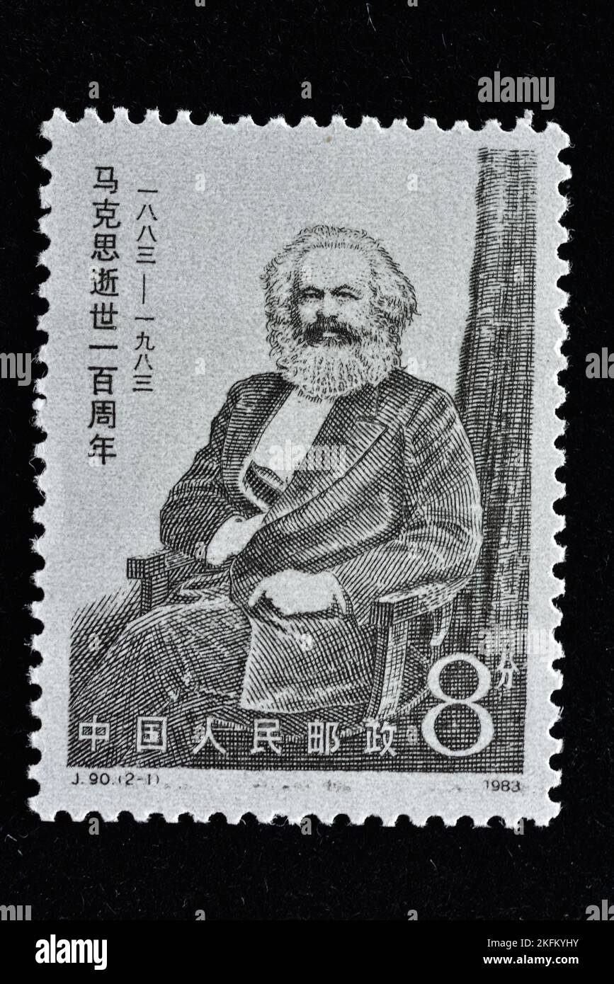 CHINA - CIRCA 1983: A stamps printed in China shows Centenary of Death ...