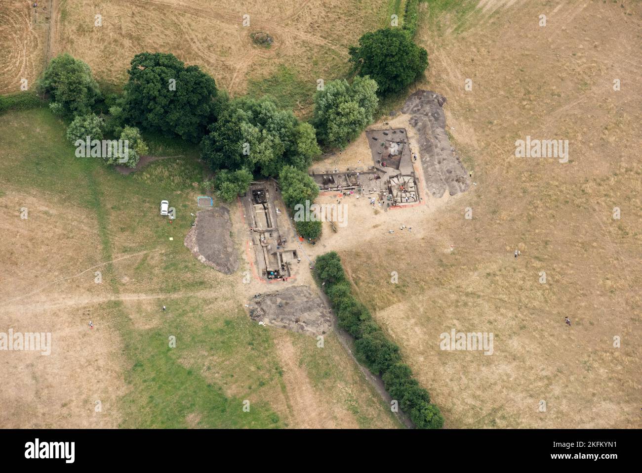 Excavations at Calleva Roman Town, Silchester, Hampshire, 2018 Stock ...