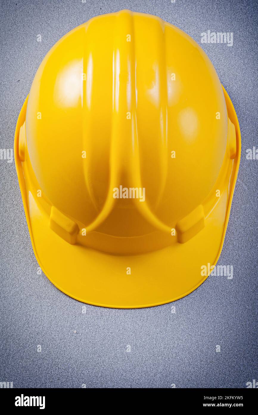 Building helmet on grey background construction concept Stock Photo - Alamy