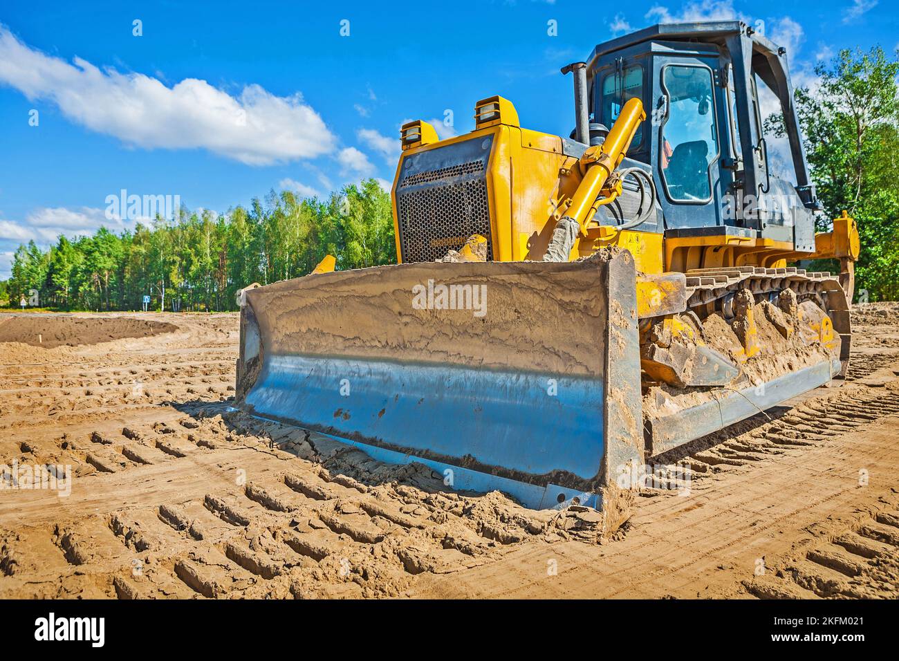 buldozzer on sand Stock Photo - Alamy
