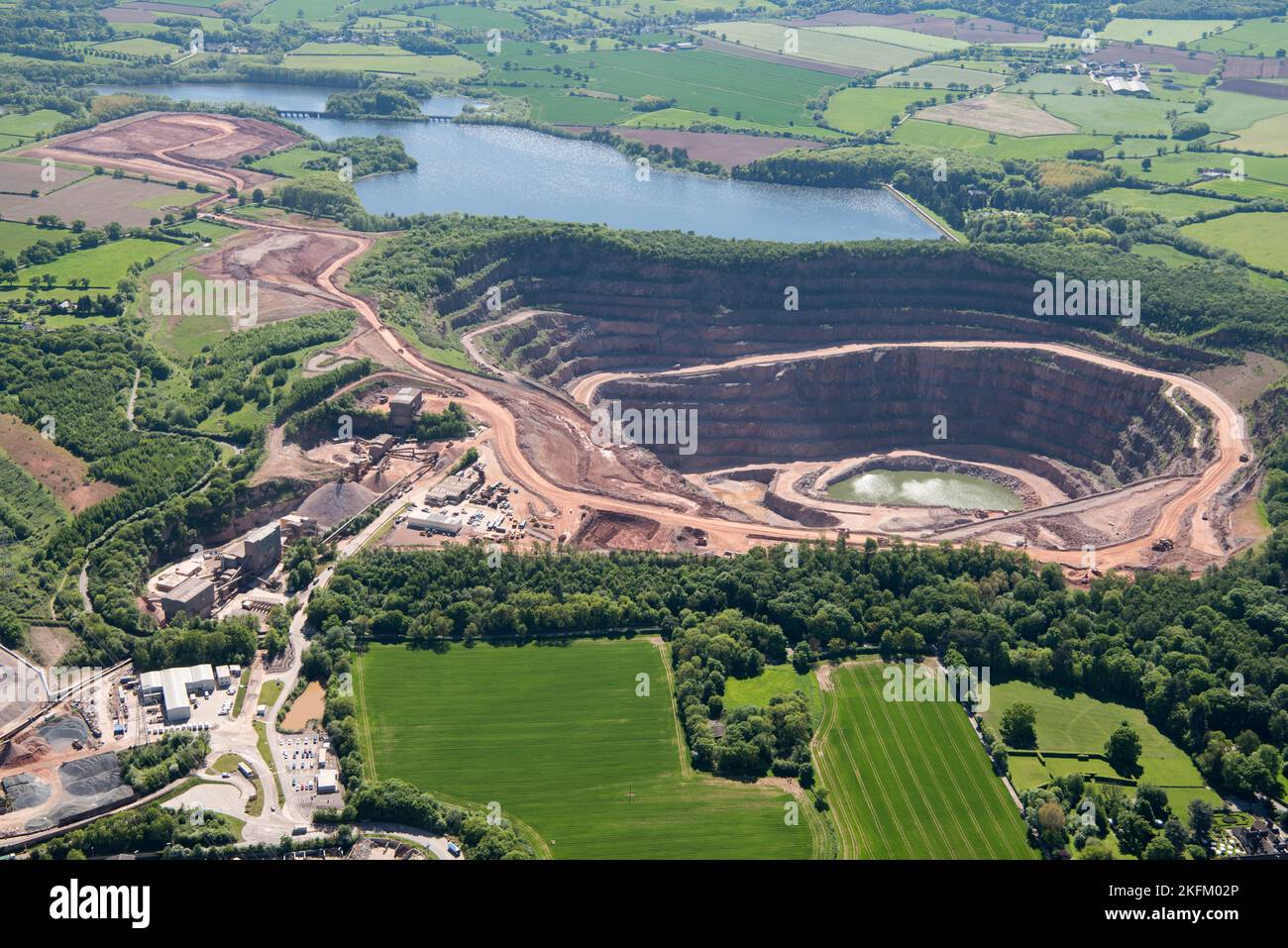 Mountsorrel Quarry, a granite quarry renowned for its distinctive pink ...