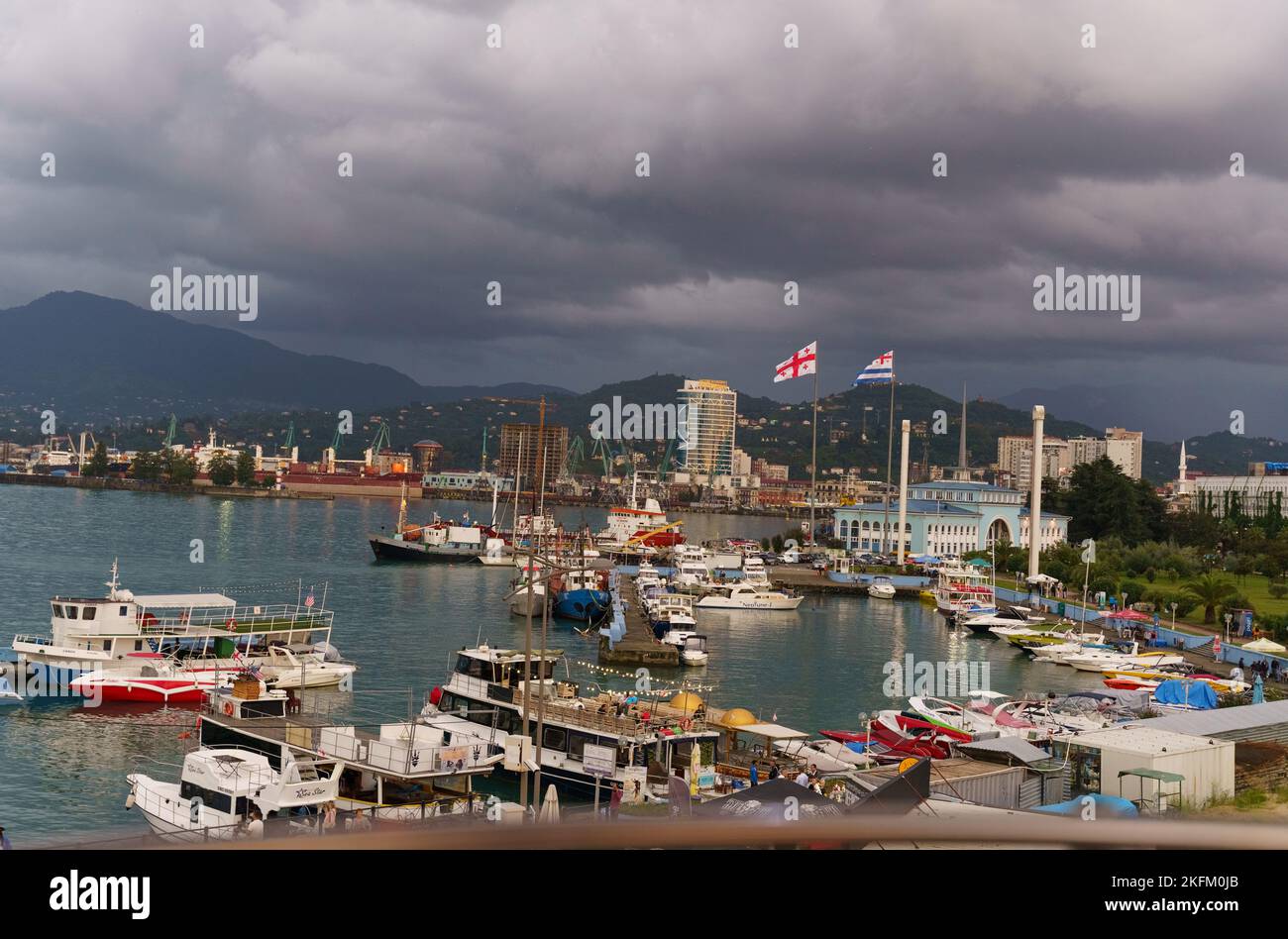 BATUMI, GEORGIA, AJARIA - September 06, 2022: Top view of Batumi ...