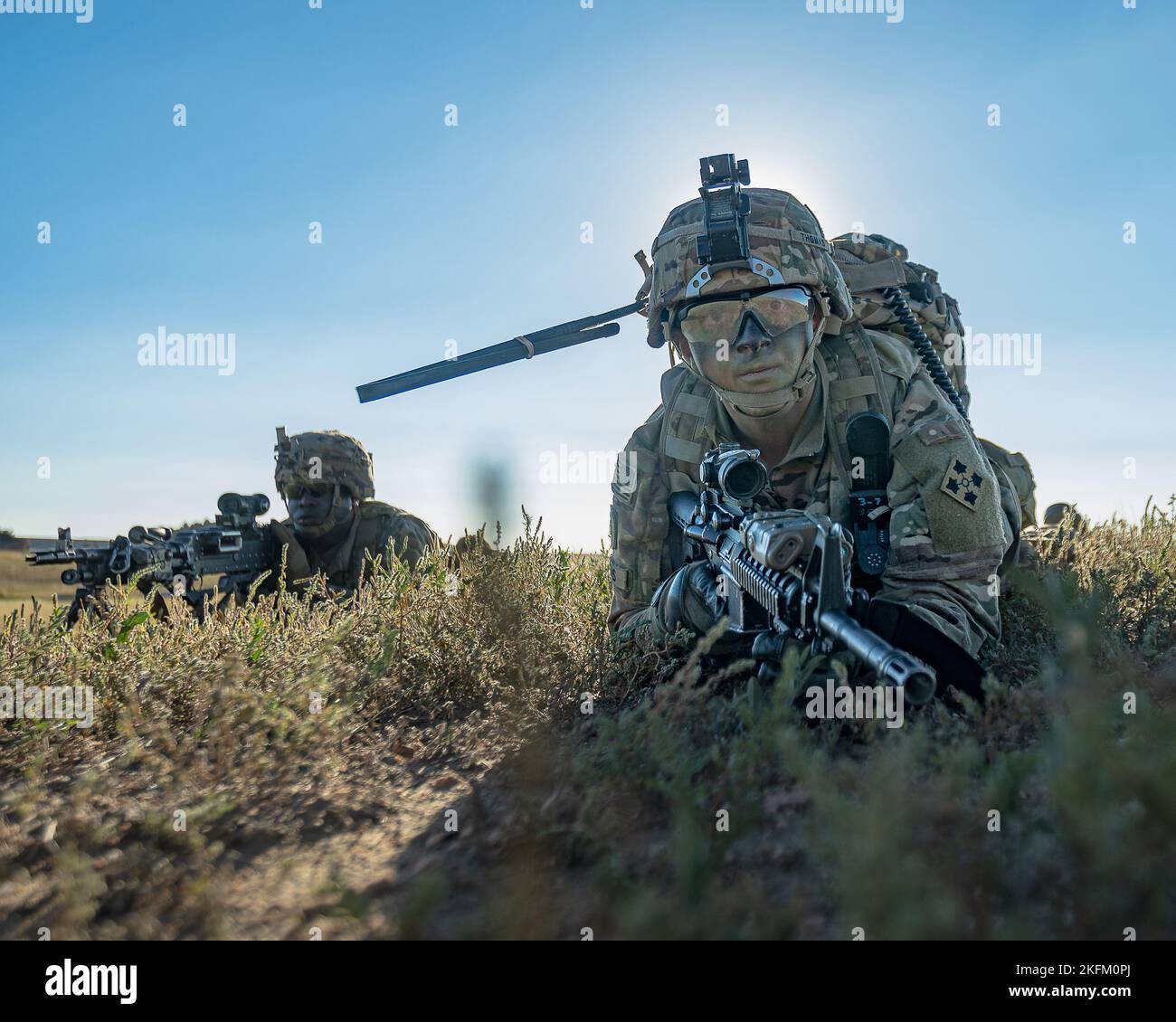 Pfc. Colby Thomas and Pfc. Isaac Thompson, infantrymen assigned to 4th ...