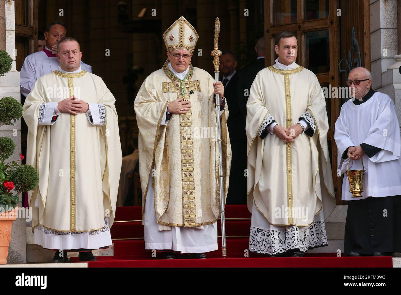Archbishop Dominique-Marie David poses at St Nicholas Cathedral to ...