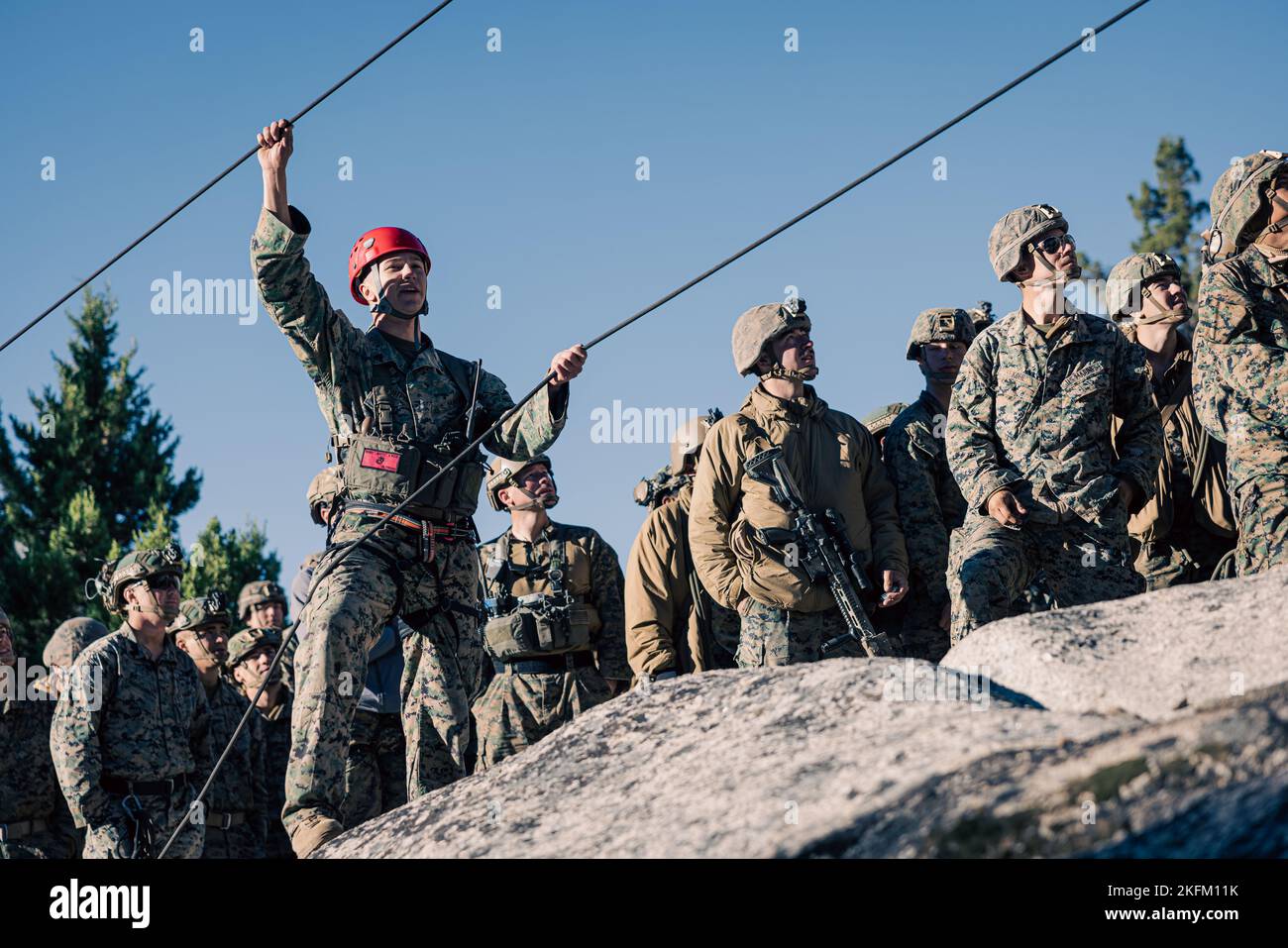 U.S. Marine Corps Sgt. Robert Sutphin, a mountain warfare instructor ...