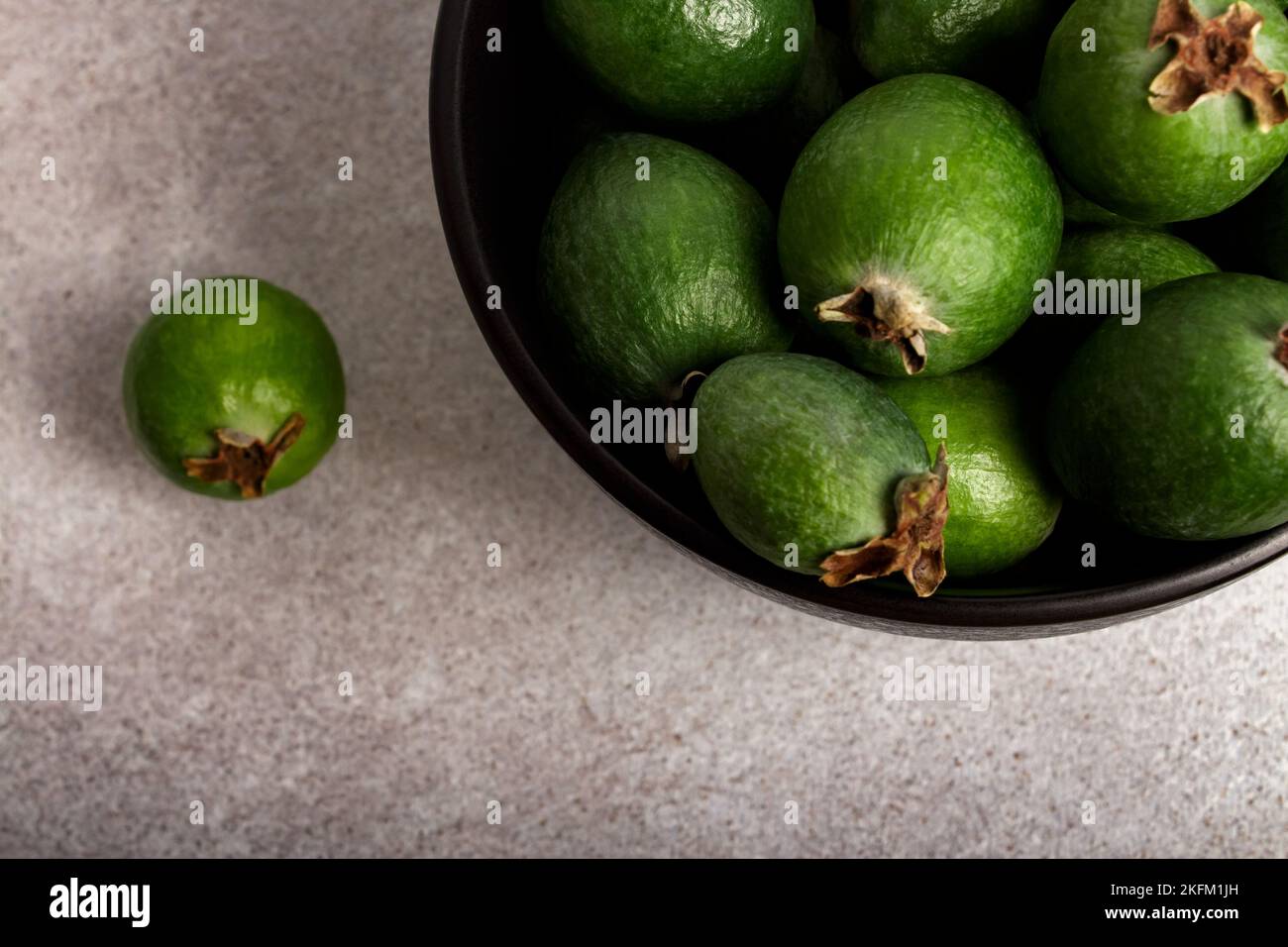 feijoa. berries of the guava family. healthy food. source of iodine ...