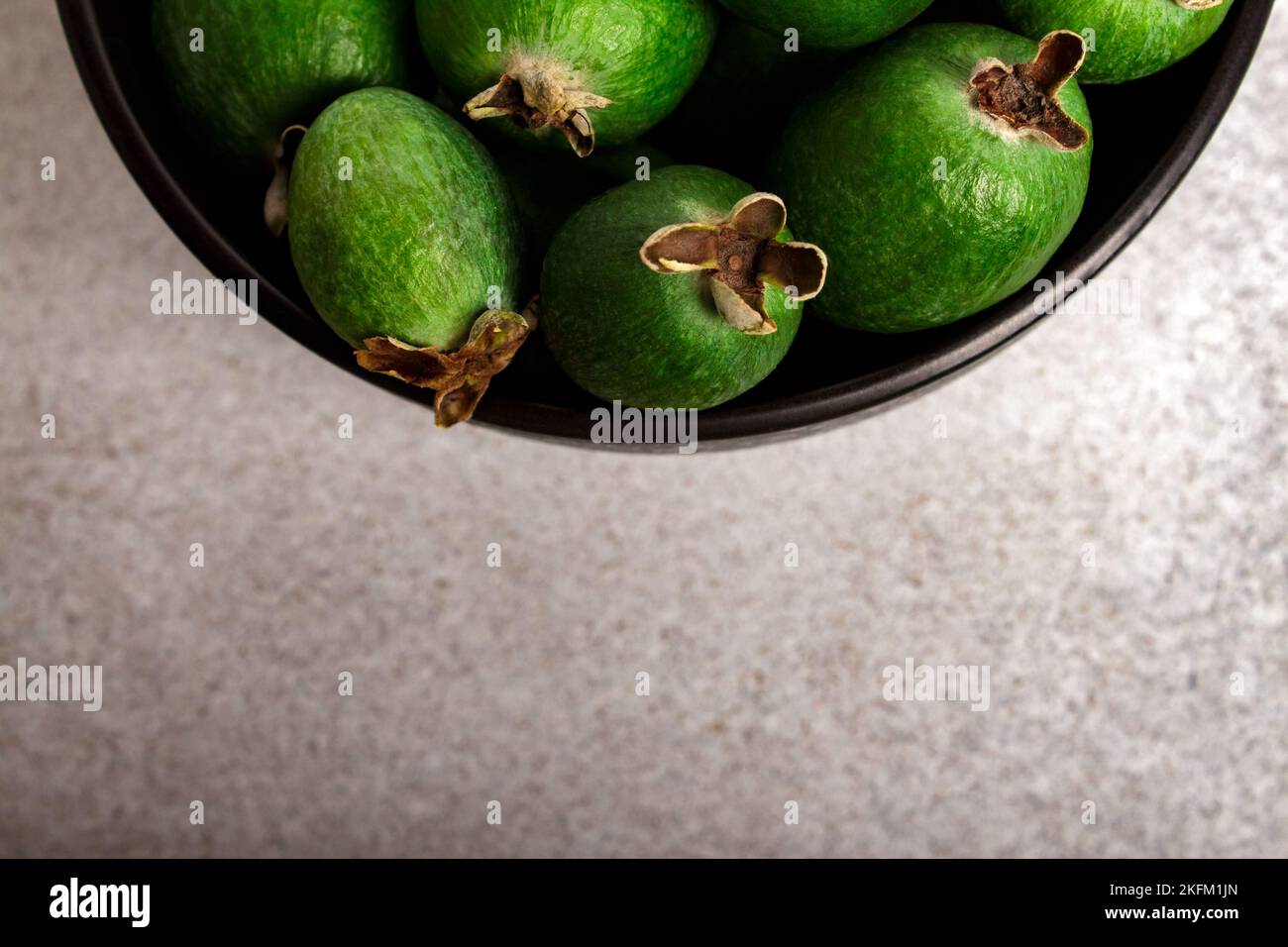 feijoa. berries of the guava family. healthy food. source of iodine ...