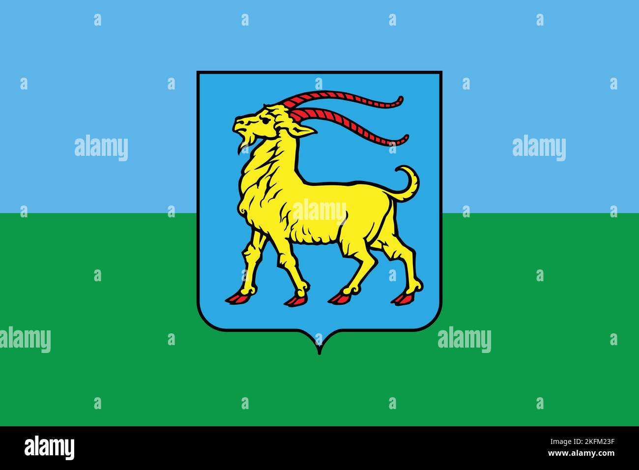 Simple flag of Istria. Correct size, proportion, colors Stock Vector ...