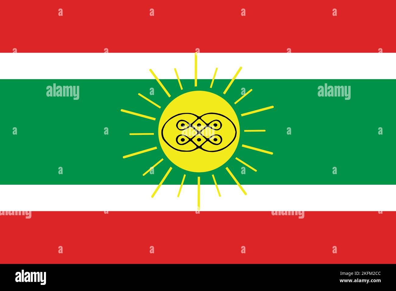 Simple flag of Lunda Tchokwe. Correct size, proportion, colors Stock ...