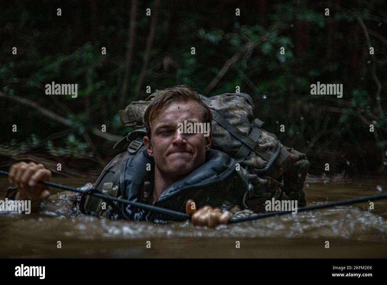 U.S. Army Soldiers participating in Jungle School perform waterborne ...