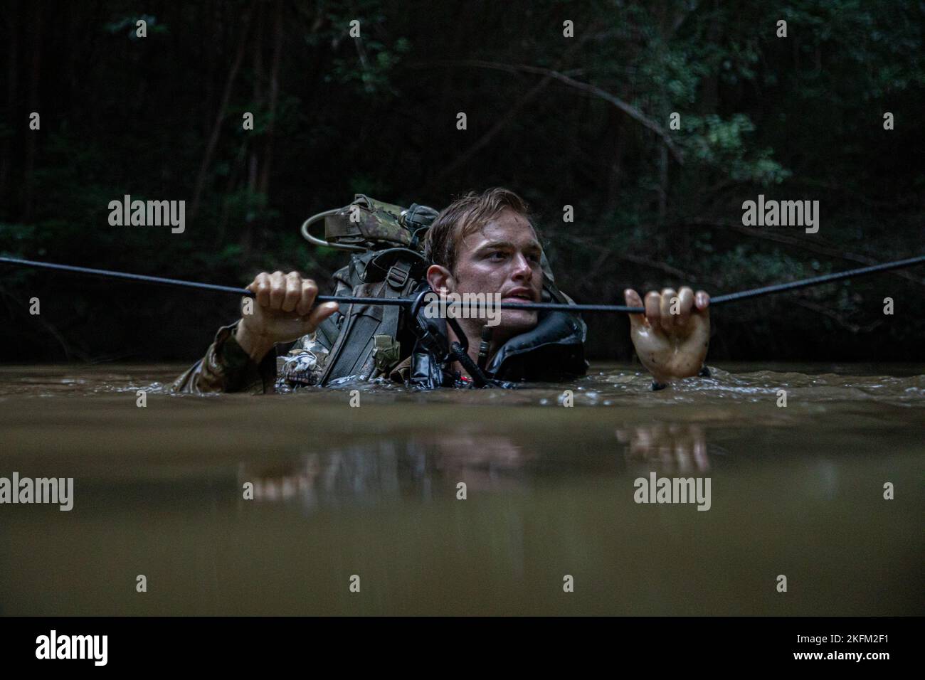 U.S. Army Soldiers participating in Jungle School perform waterborne ...