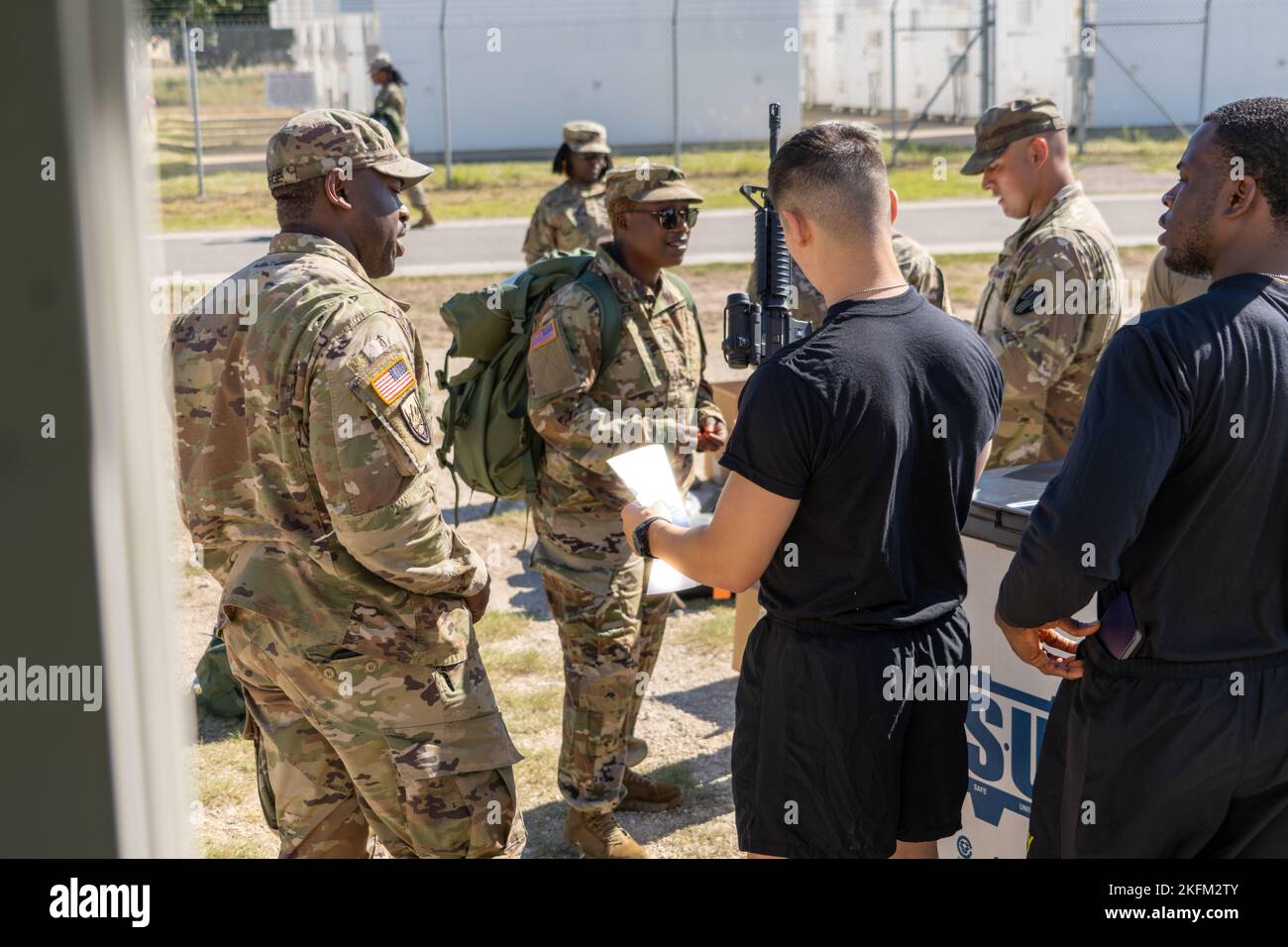 U.S. Army unit supply specialists with the 369th Special Troops ...