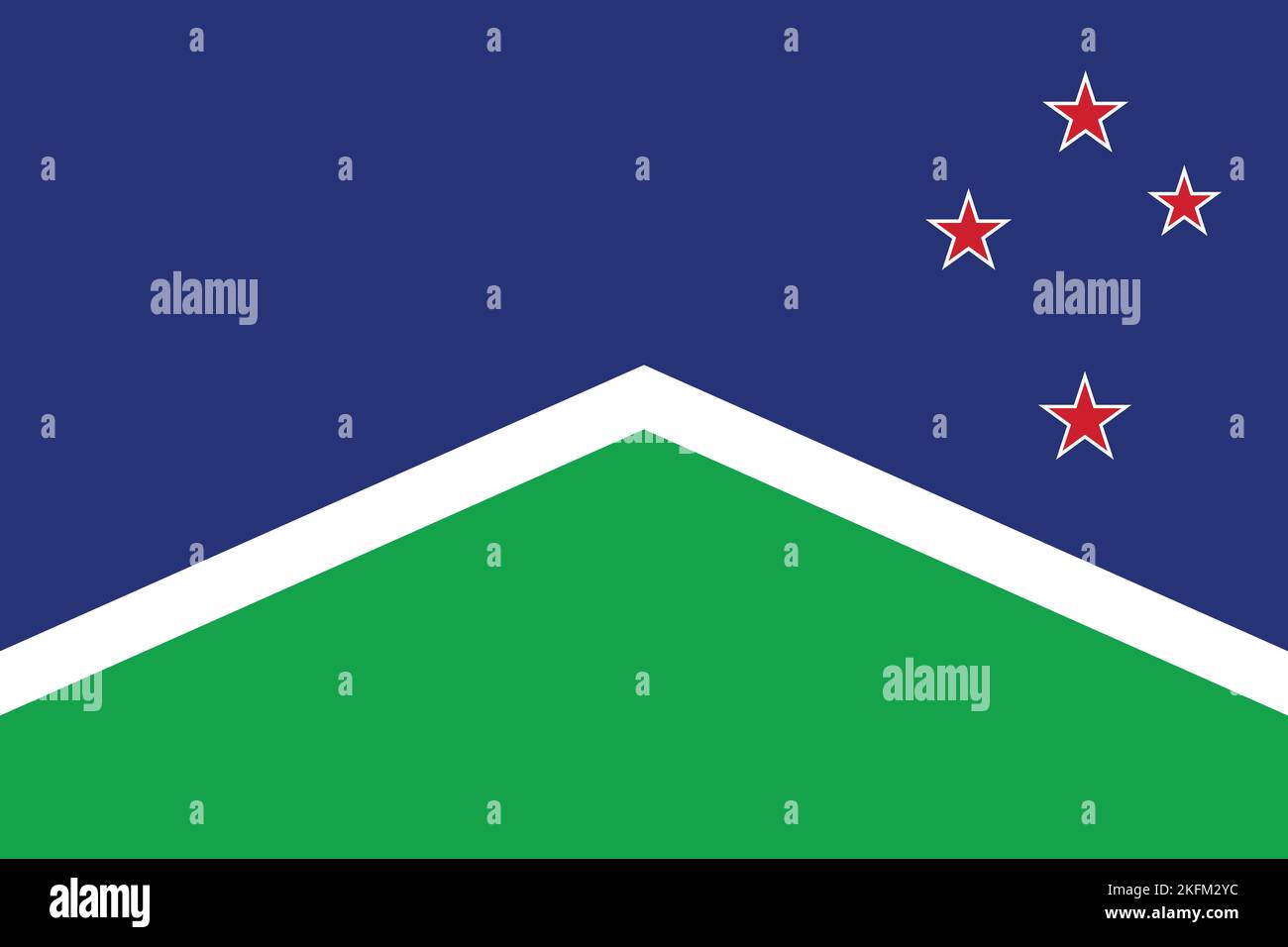 Simple flag of South Island of New Zealand. Correct size, proportion ...