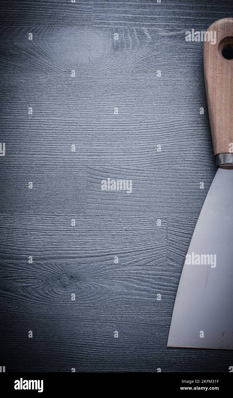 copyspace image paint scraper on vintage wood board Stock Photo - Alamy