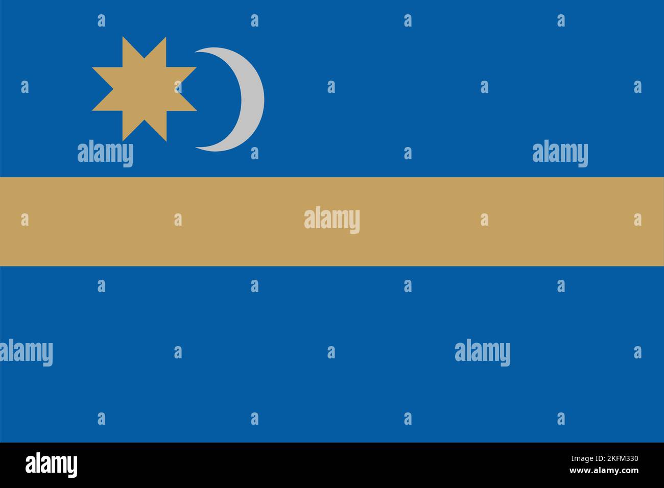 Simple flag of Szeklerland. Correct size, proportion, colors Stock ...