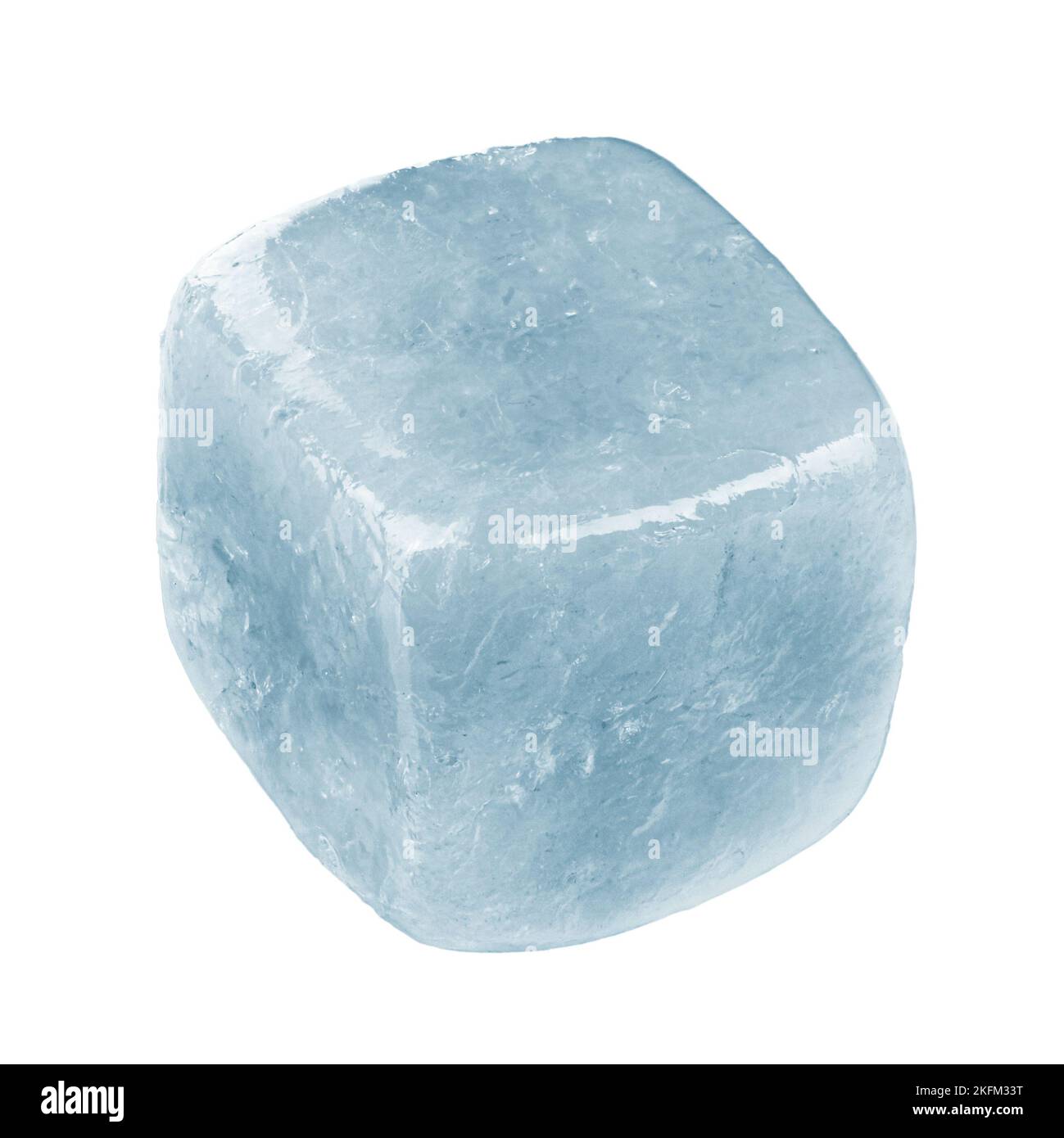 Ice cube , isolated on white background, full depth of field. File contains clipping path ...