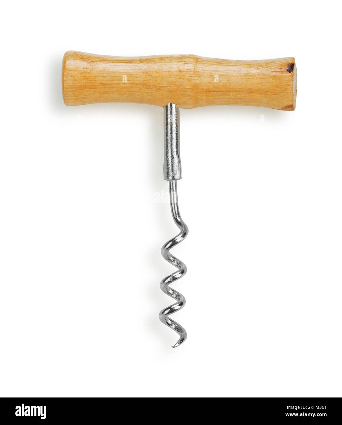 corkscrew with wooden handle Stock Photo - Alamy