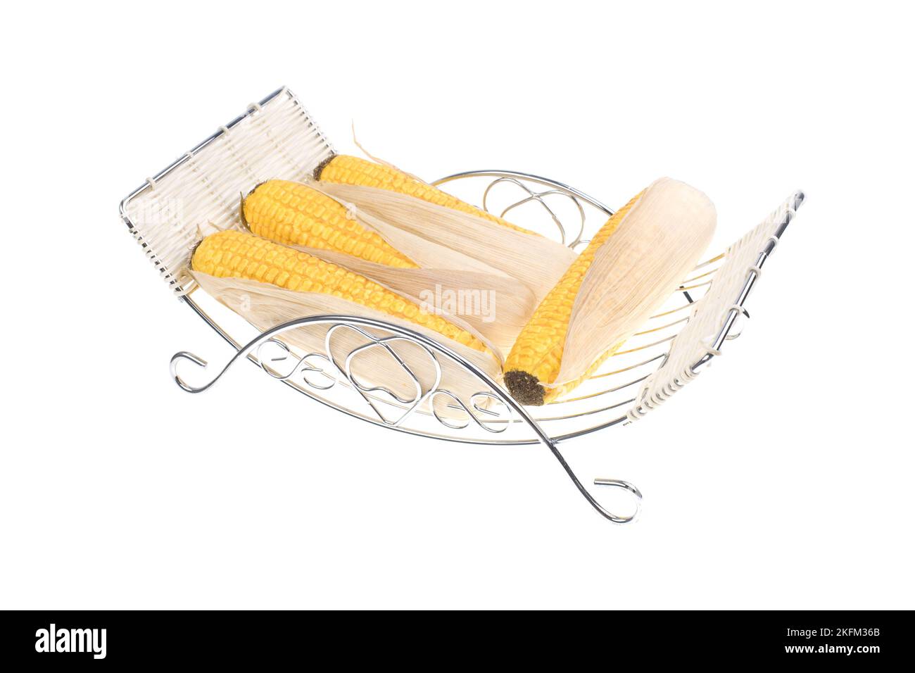 corn on a braided stand isolated Stock Photo - Alamy