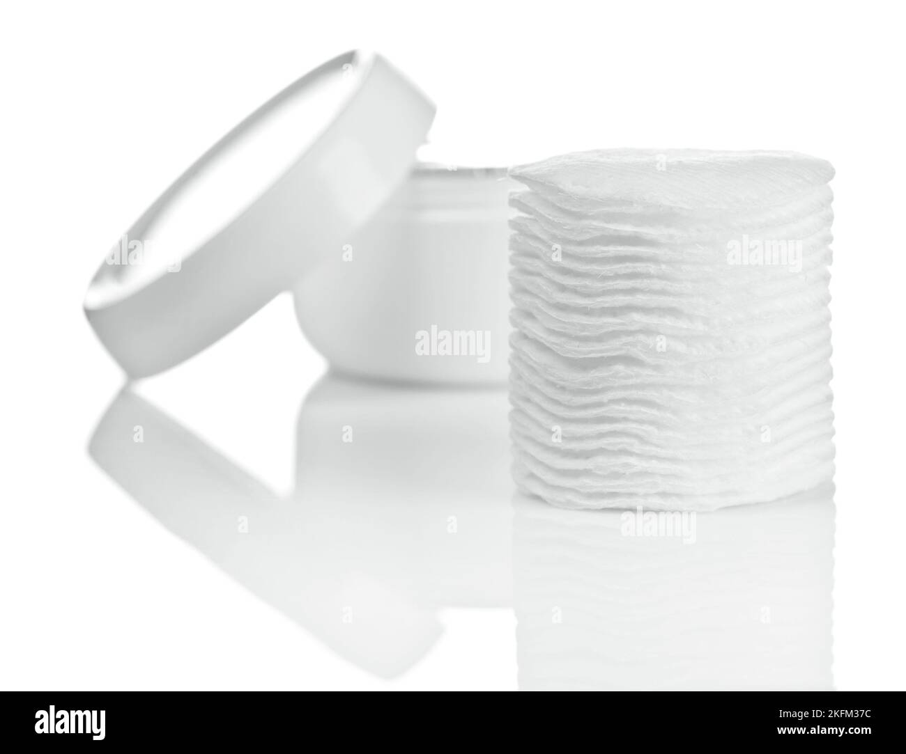 cotton pads and cream Stock Photo - Alamy