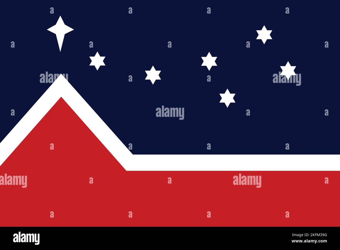 Simple flag of Western Canada. Correct size, proportion, colors Stock ...