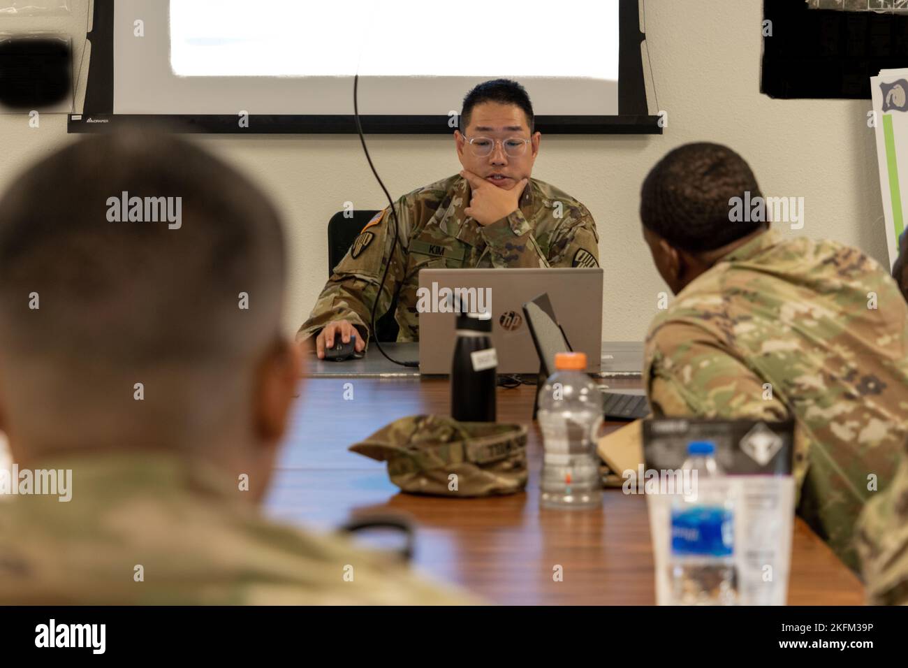 U.S. Army Staff Sgt. Inha Kim, a human resources sergeant with the ...