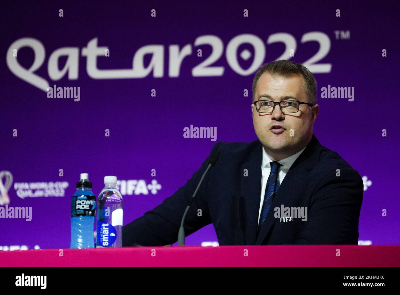 Bryan Swanson, FIFA's Director of Media Relations, during a press ...