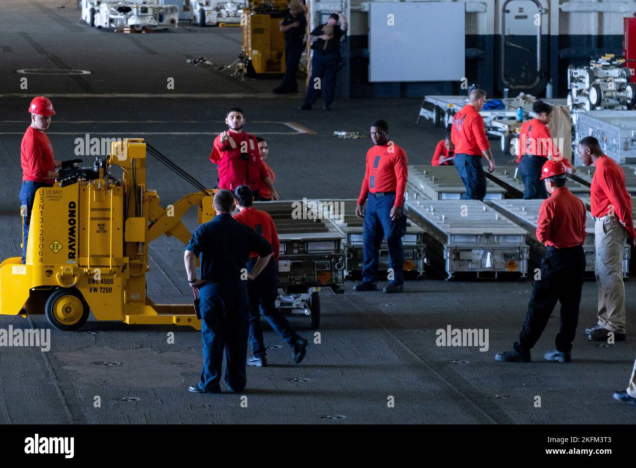 Sailors assigned to the first-in-class aircraft carrier USS Gerald R ...