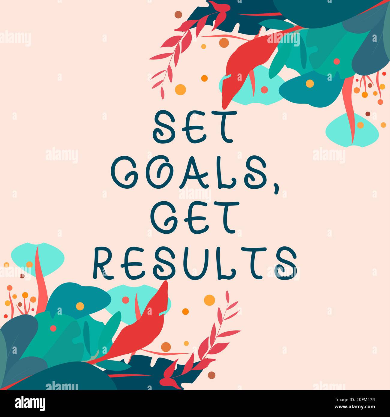 Text showing inspiration Set Goals, Get Results. Business approach ...