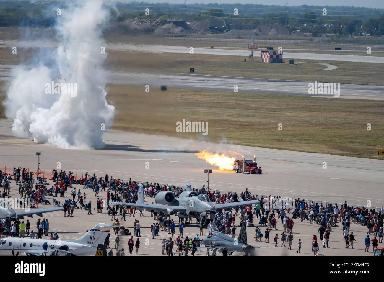 The Aftershock Jet truck wows the crowd during the Frontiers in Flight ...