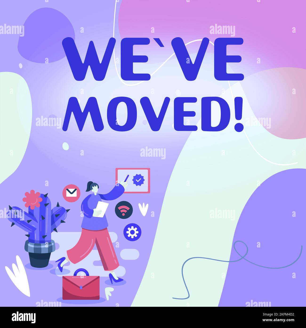 Conceptual caption We'Ve Moved. Concept meaning going to live from ...