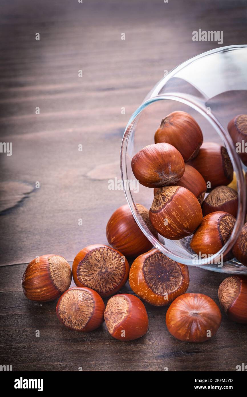 hazelnuts in transparent jar Stock Photo - Alamy