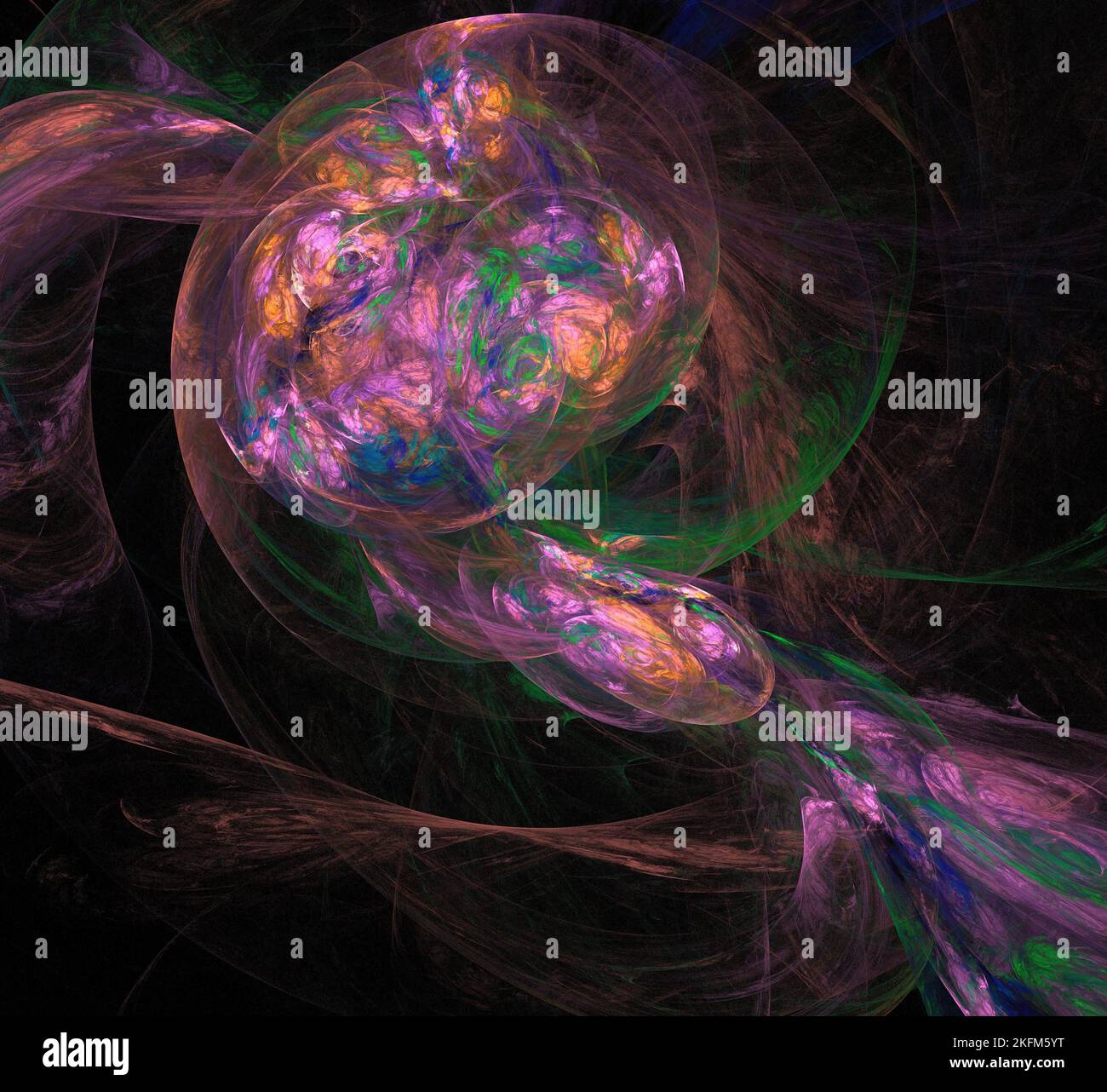 image of one Illustration of digital fractal Stock Photo - Alamy