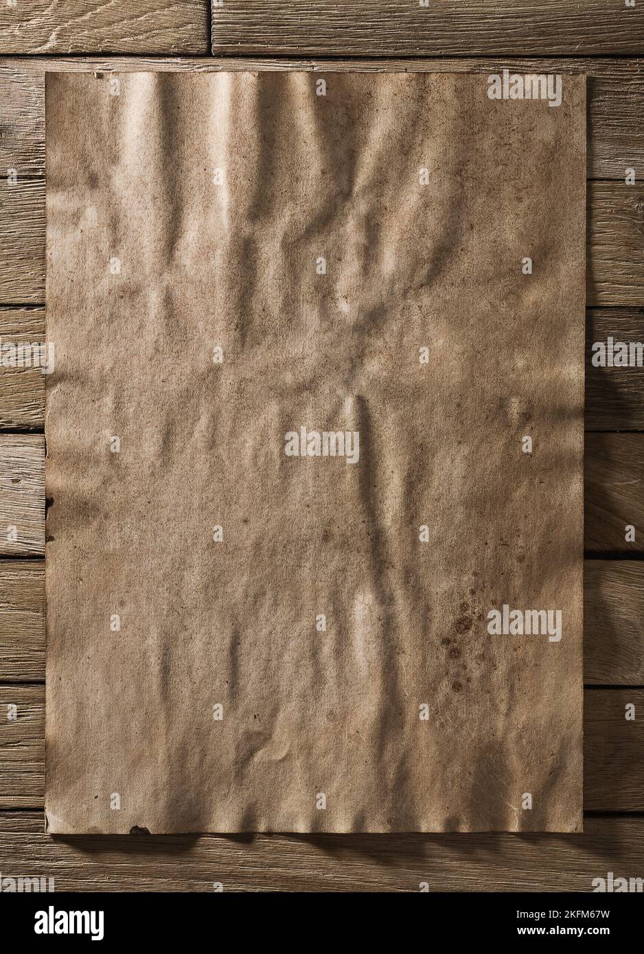 horizontal vintage paper texture close up on wood planks Stock Photo ...