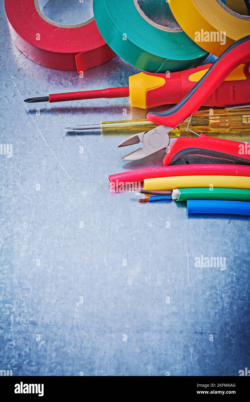 Insulating tape electric cables insulated screwdriver cutting pliers ...