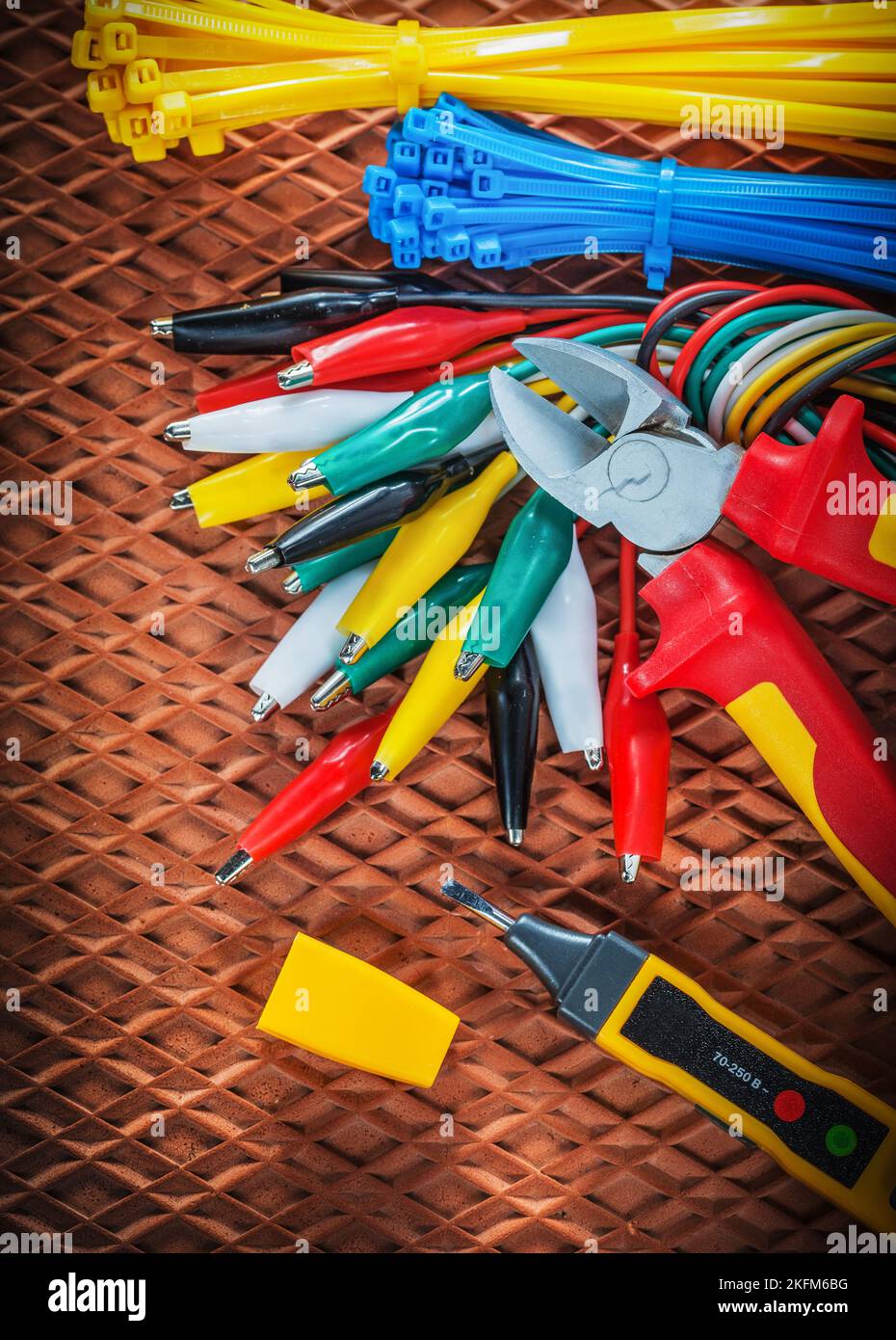 Insulation wire cutter tying cables electrical tester crocodile plugs ...