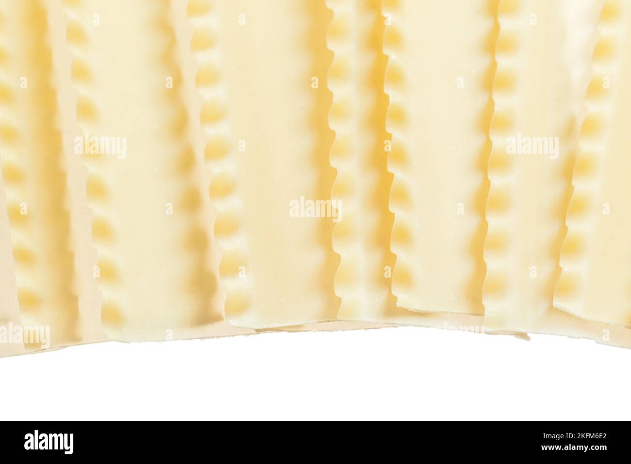 Italian lasagna sheets isolated on white Stock Photo - Alamy