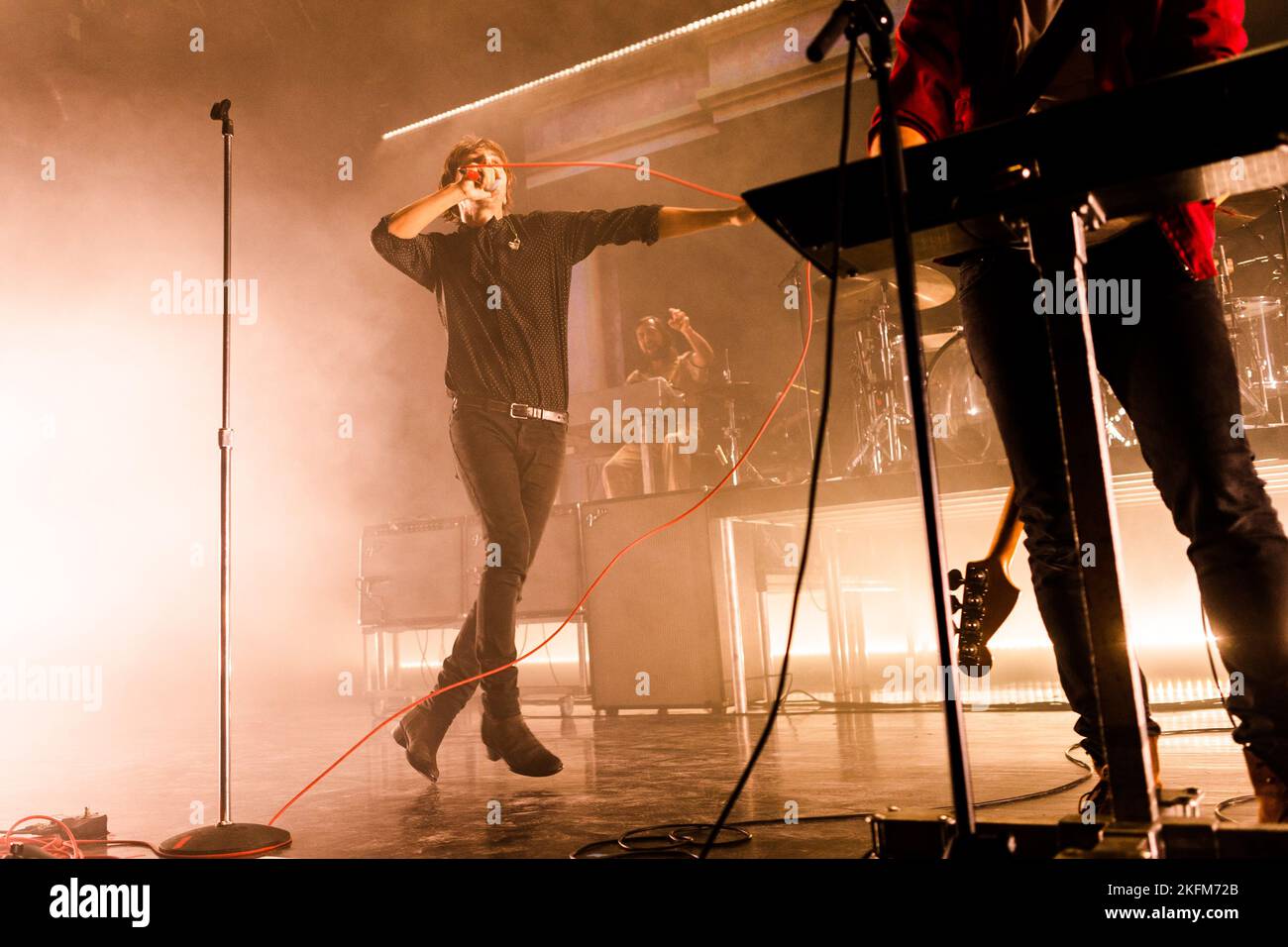 Thomas Mars of French pop rock band Phoenix performs live at Alcatraz ...