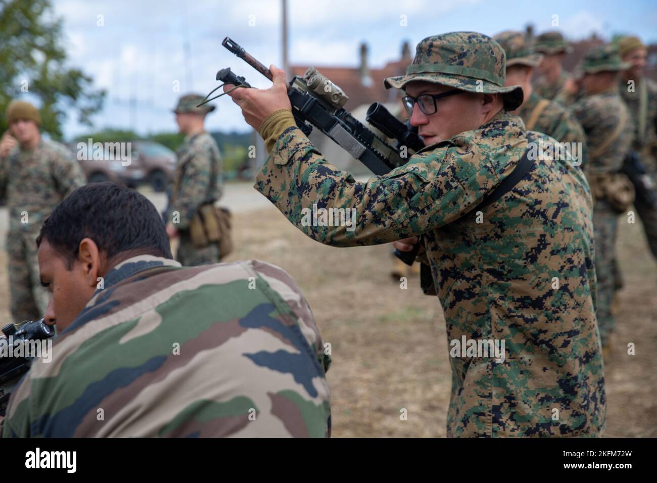 U.S. Marine Corps Cpl. Brandon Henderson, an infantry squad leader with ...