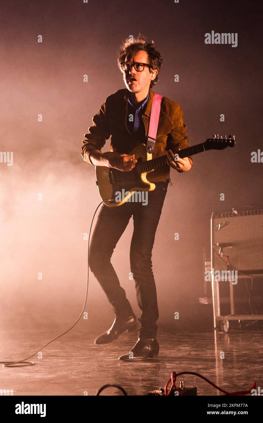 Laurent Brancowitz of French pop rock band Phoenix performs live at ...