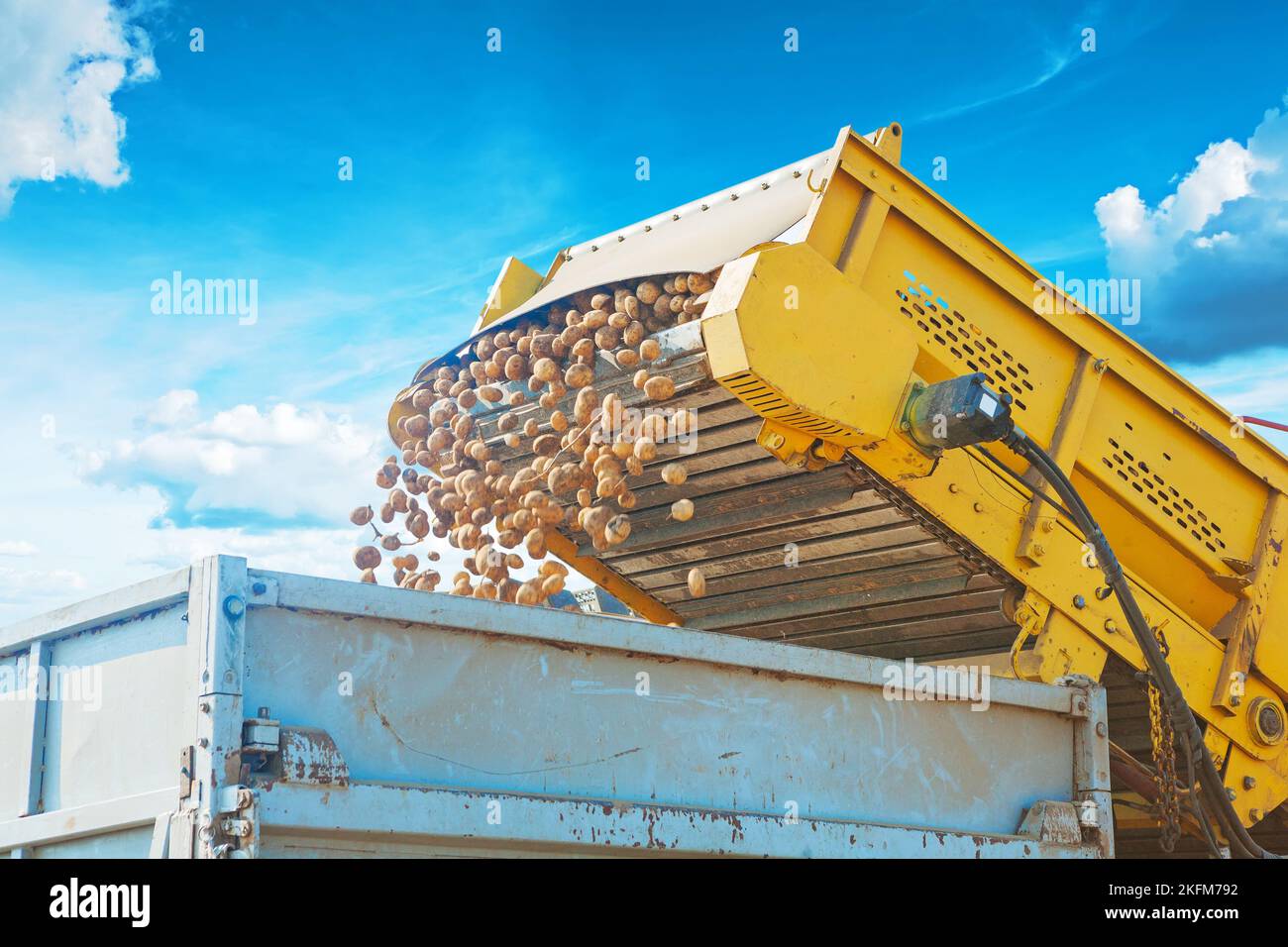 Loading potato planting machine hi-res stock photography and images - Alamy