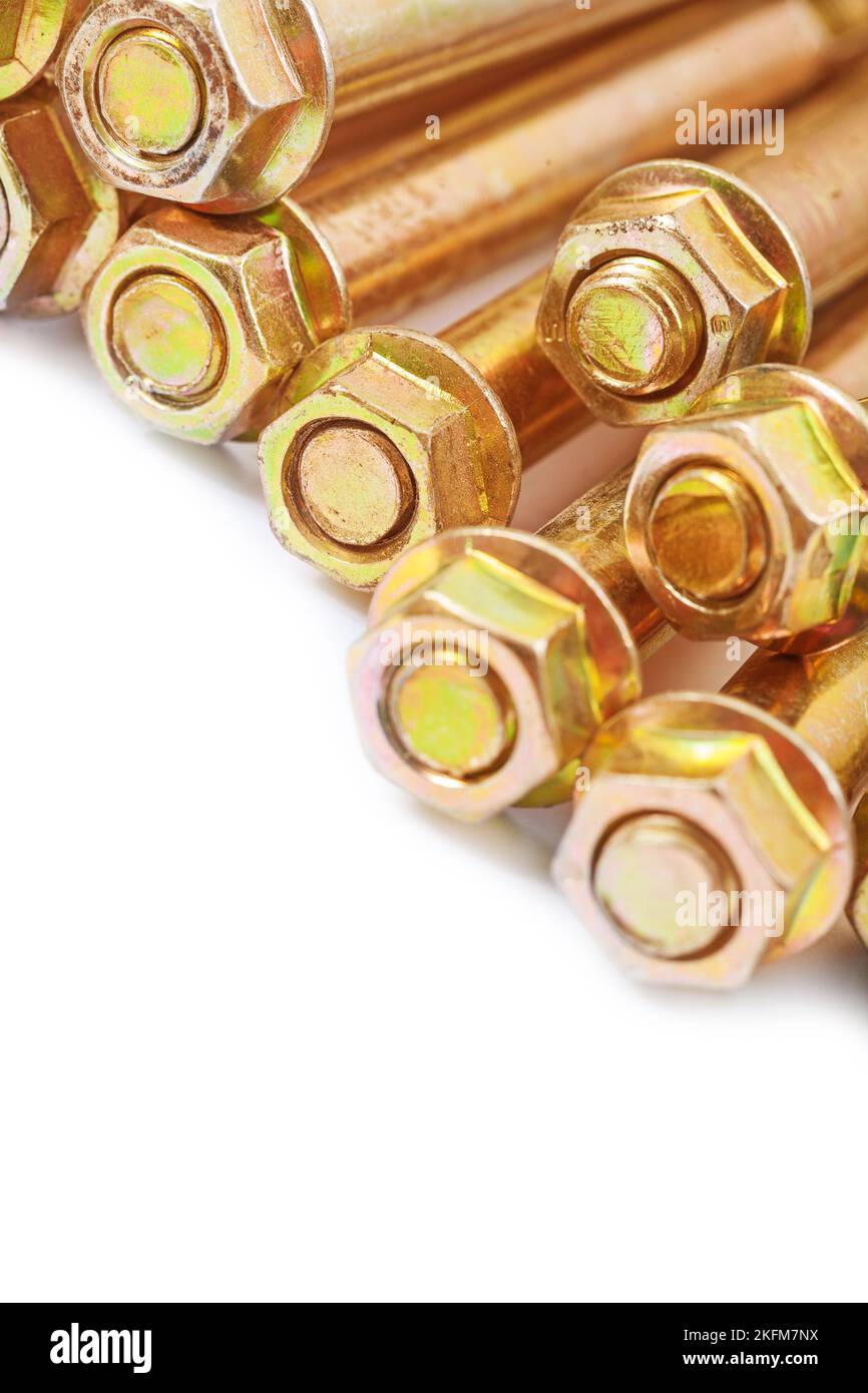 metalic gold colored anchors isolated on white Stock Photo - Alamy