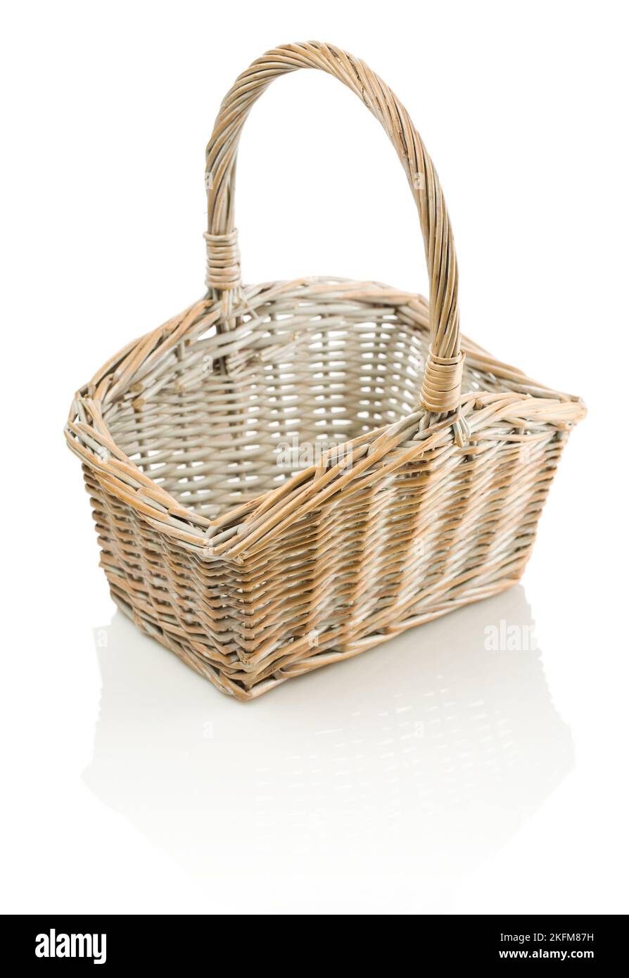 one basket isolated Stock Photo - Alamy