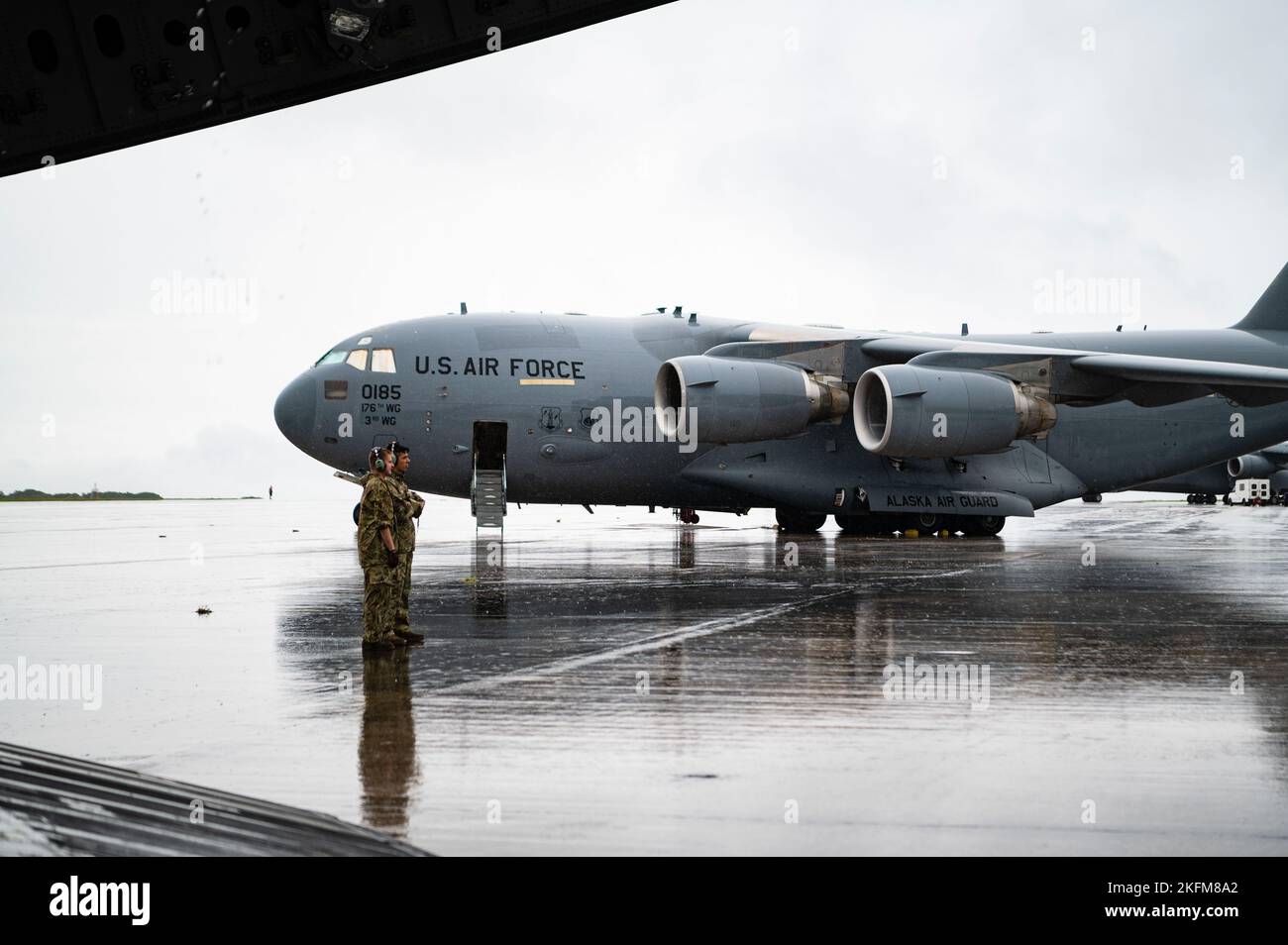 U.S. Air Force Senior Airman Seth Rifkin, front, and Senior Airman ...
