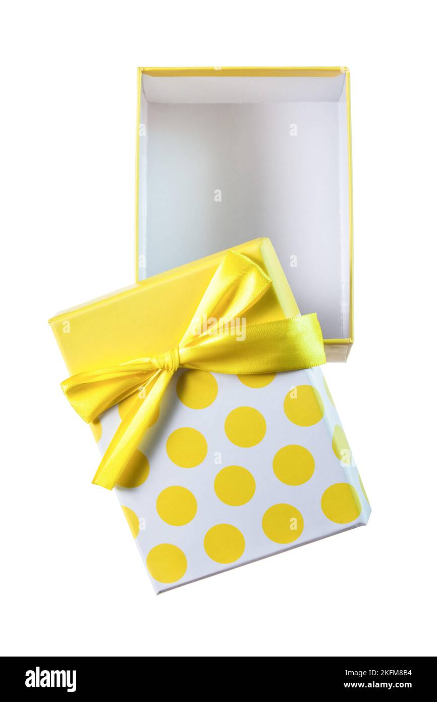 Decorated opened gift box Cut Out Stock Images & Pictures - Alamy