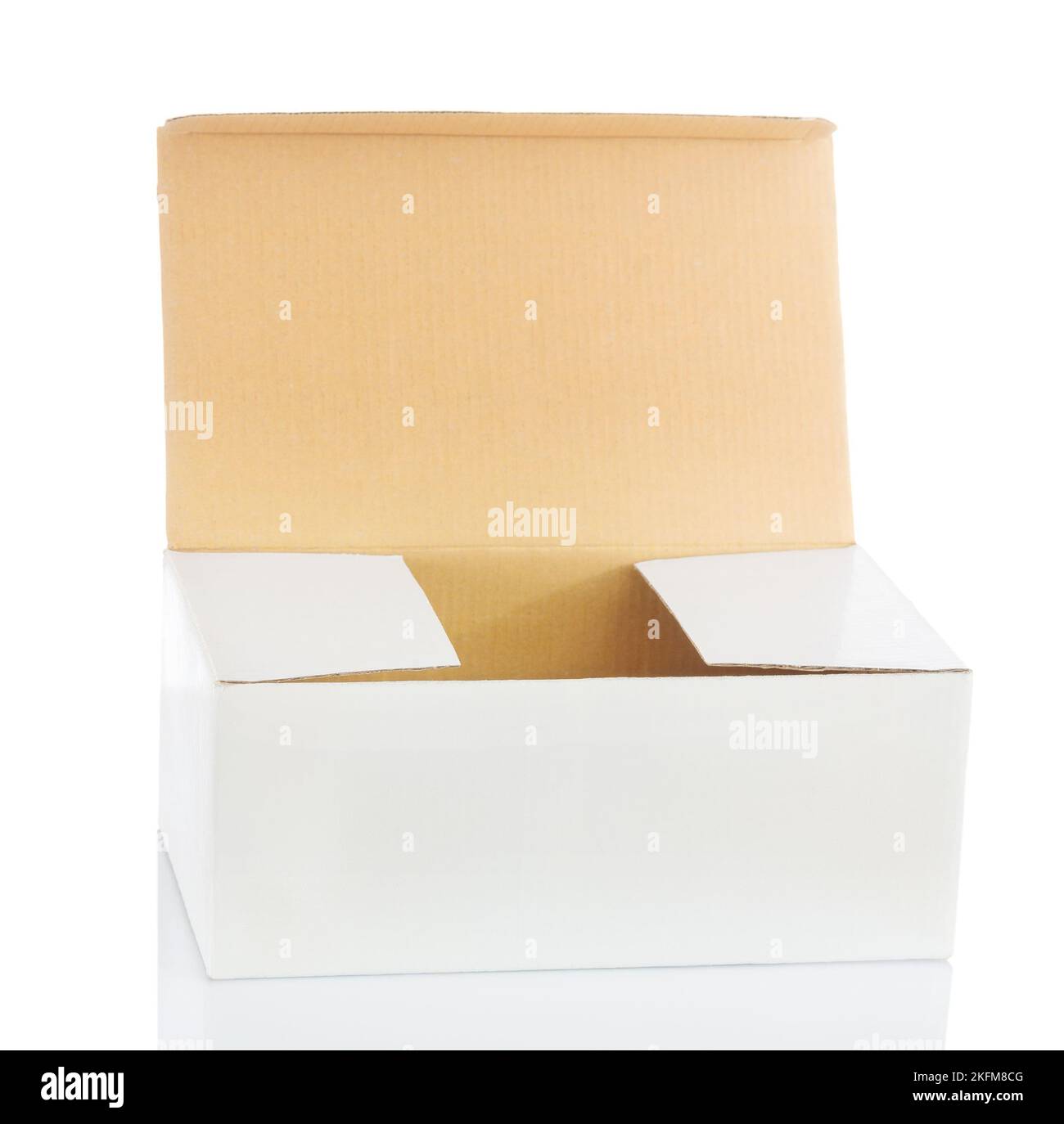 opened white big papaer box Stock Photo - Alamy